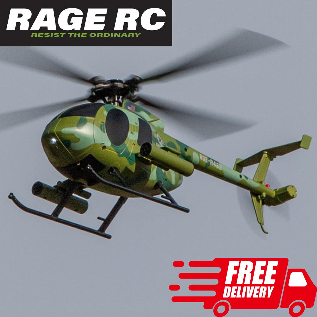 Rage RC Hero-Copter Helicopter 4-Blade RTF Military Marines w Stabilit ...