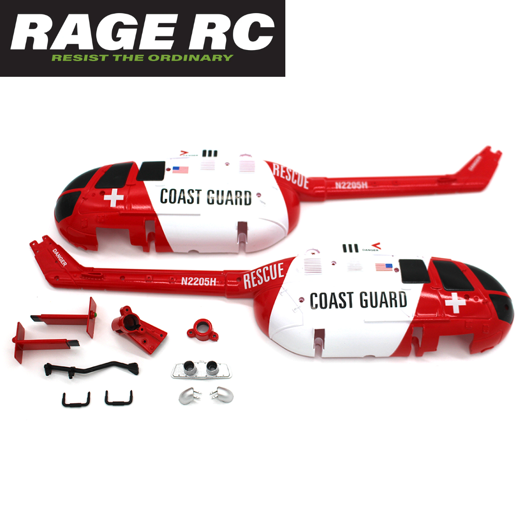 Rage RC RGR6079 Canopy Set Coast Guard Hero-Copter – Naughty Boy RC