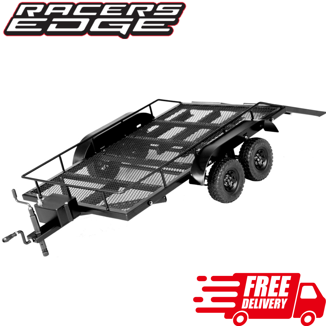 Racers Edge RC Car Trailer Full Metal 1/10 w LED Lights Black – Naughty ...