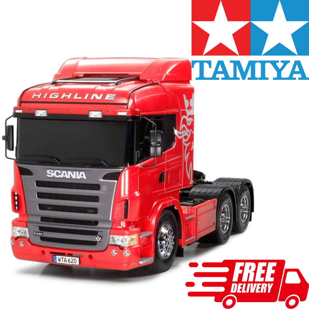 Tamiya 1/14 Scania R620 Highline RC Tractor Trailer Semi Truck Kit ...